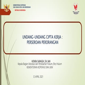 Perseroan perorangan | PPTX