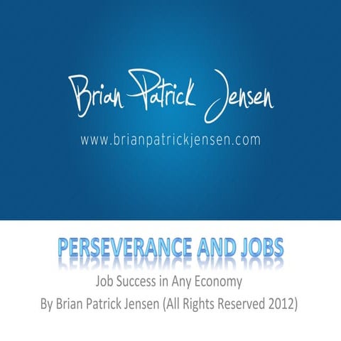 Perseverance and jobs | PPT