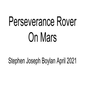 Perseverance Rover Introduction | PPTX