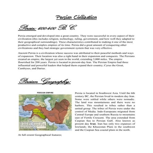 Persian civilization | DOCX