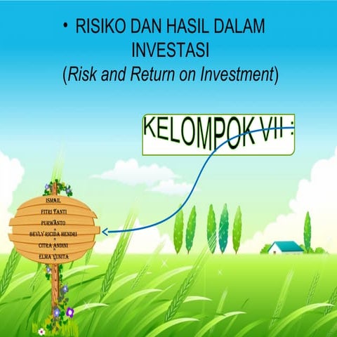 Persiapan tampil analisis resiko investasi | PPT