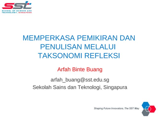 Contoh penulisan reflektif | PDF