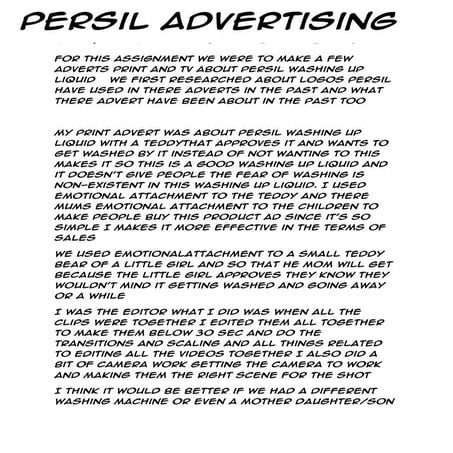 Persil advertising campagin review | DOCX