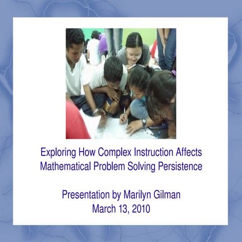Mathematical Problem Solving and Persistence | PDF