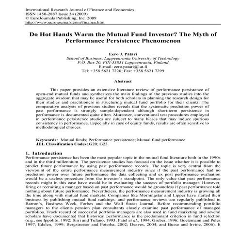 Persistence performance | PDF