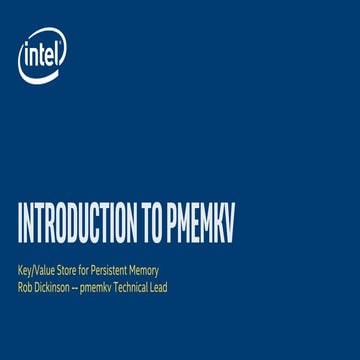 Persistent Memory Programming With Pmemkv Ppt Free Download