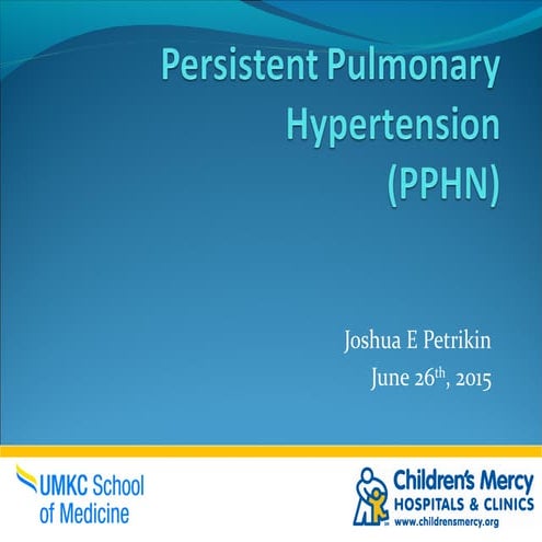 Persistent pulmonary hypertension of newborn PPHN