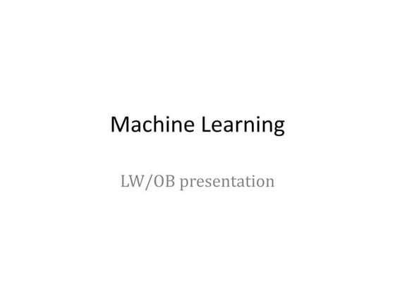 Machine Learning Algorithms Presentation Pptx