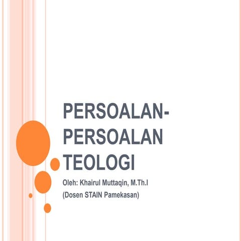 Persoalan persoalan teologi | PPTX
