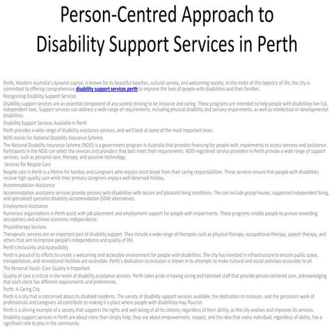 The Importance Of Disability Services | PPTX
