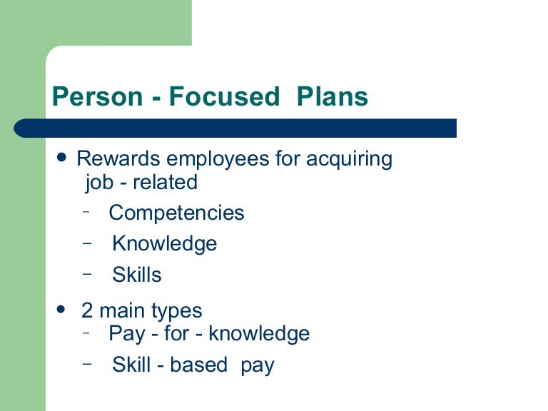 Person focused plans