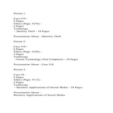 Person 1Case #19 - 6 PagesEthics (Page #276) - 4 Pages.docx