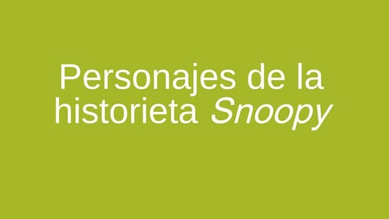 snoopy | PPT