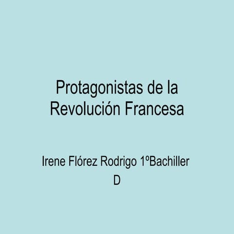 Personajes de la revolución francesa | PPT