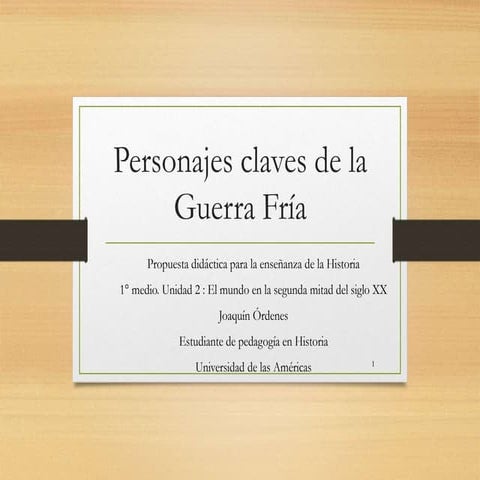 Personajes importantes guerra fría | PPTX