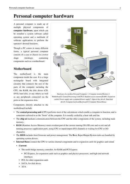 Computer devices | PPTX | Computer Peripherals | Computing