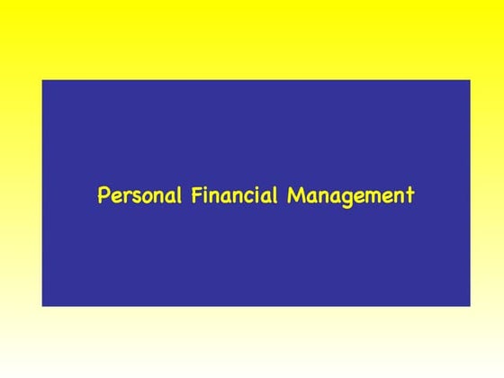 Managing personal finances | PPT