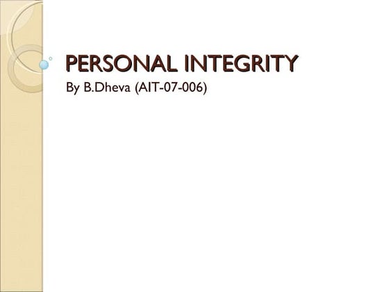 Integrity | PPT