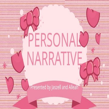 Personal narrative powerpoint | PPTX