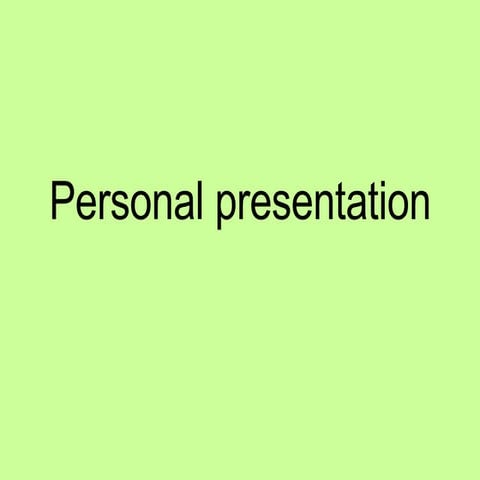 Personal Presentation 1 | PPT
