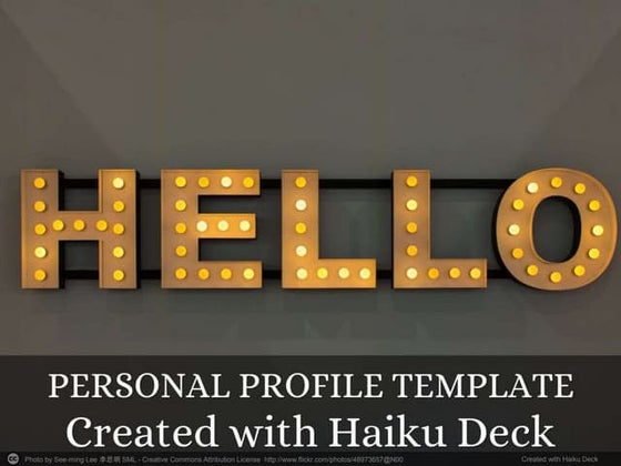 Creating a personal Profile | PDF