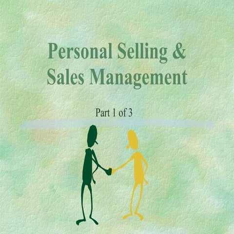 Personal Sell Pt1 3dec03 | PPT