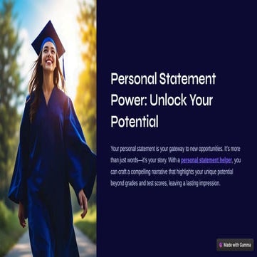 Personal Statement Helper: Crafting a Winning Statement for Success | PPT