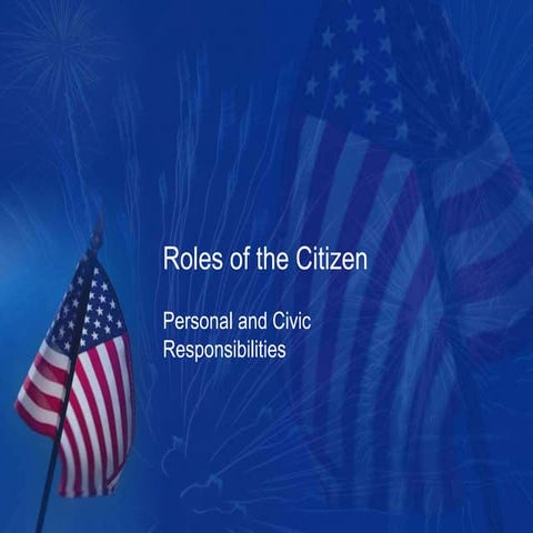 Civic responsibility and citizenship | PPTX