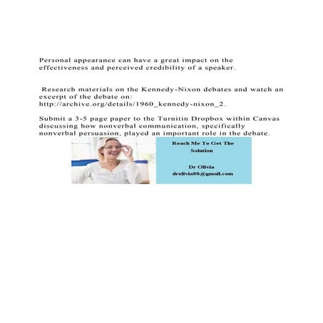Personal appearance can have a great impact on the effectivene.docx