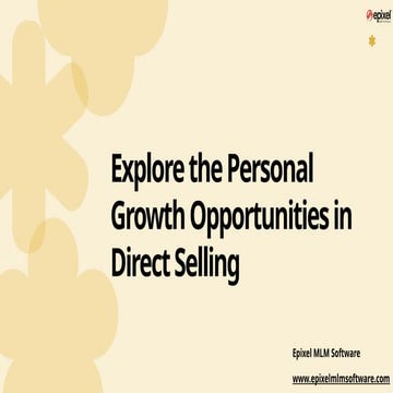 Exploring the Benefits: Top 10 Reasons to Embrace Direct Selling | PPTX