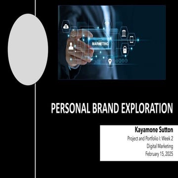 Personal Brand Exploration - Kayamone Sutton | PPT