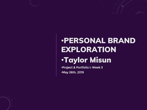 Scott Koral Personal Brand Exploration | PPT