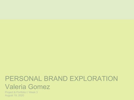 Fullie Salen - Personal Brand Exploration [EXAMPLE] | PPT