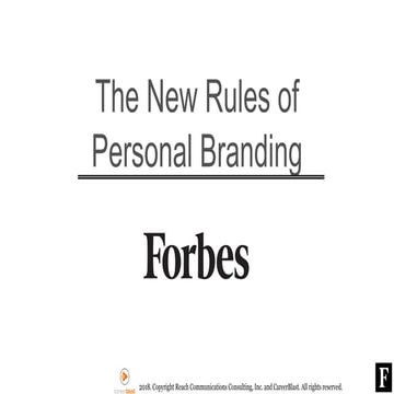 The New Rules Of Personal Branding | PPTX