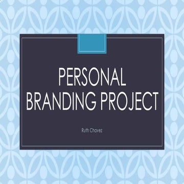 Personal branding project | PPTX | Wellness | Healthy Living