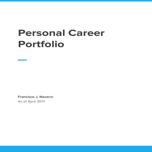 Personal career portfolio | DOCX