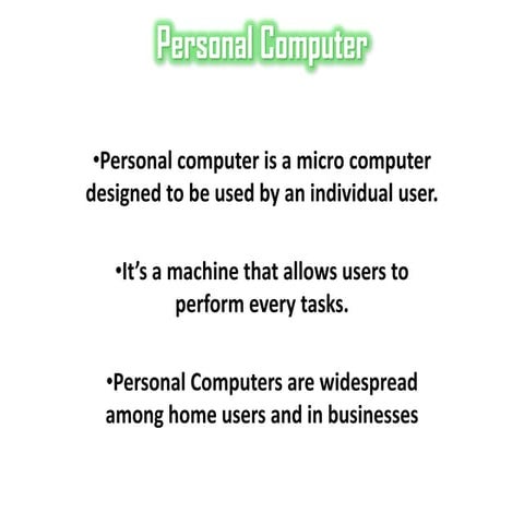 Personal computer | PPTX