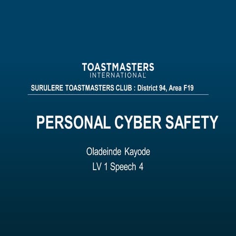 Personal cyber safety | PPT