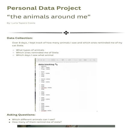 Personal Data: "animals around me" | PDF