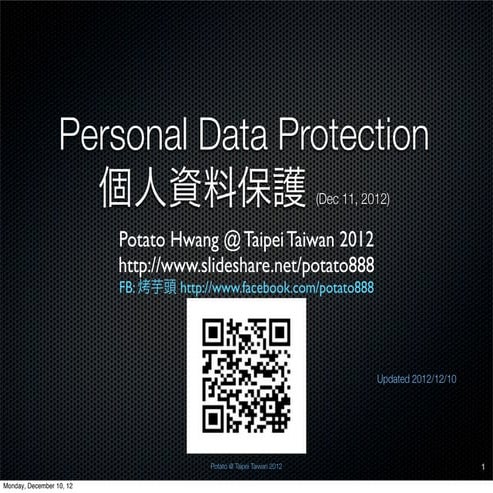 Personal data protection | PPT