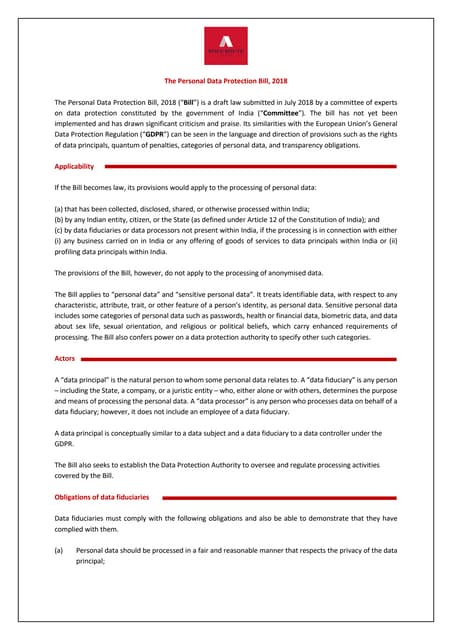 Digital personal data protection act, 2023.pptx | Internet Safety ...