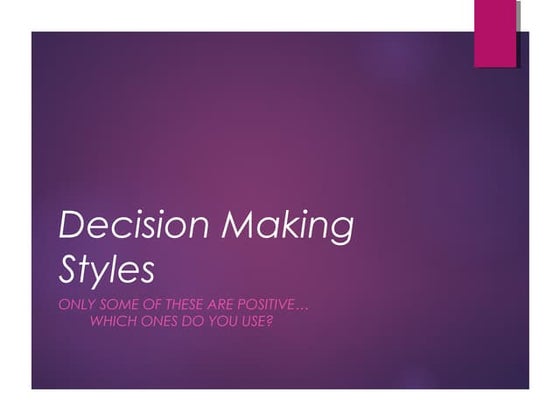 Factors that can influence a decision | PPT