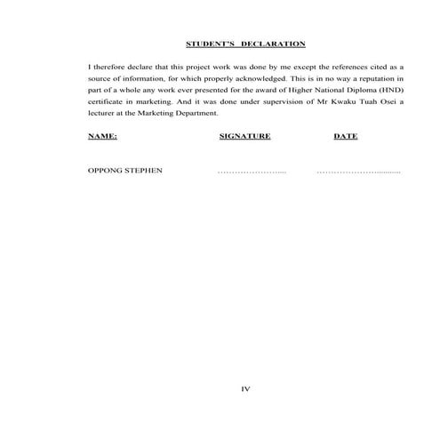 Personal declaration | PDF