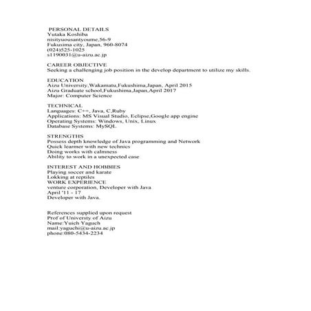 Personal details | PDF