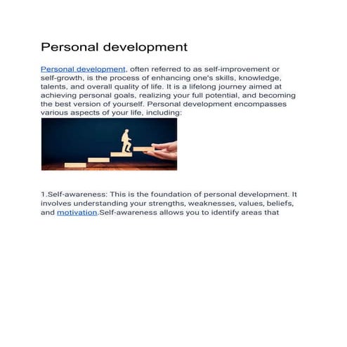 Personal development | PPTX