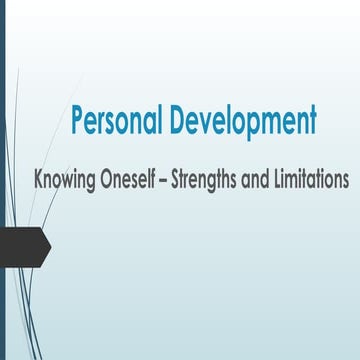 Personal Development Knowing Oneselfpptx | PPTX