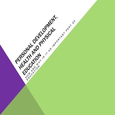 Personal development, health and physical education | PPTX