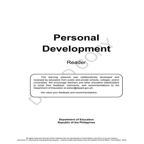 Cg personal development | PDF