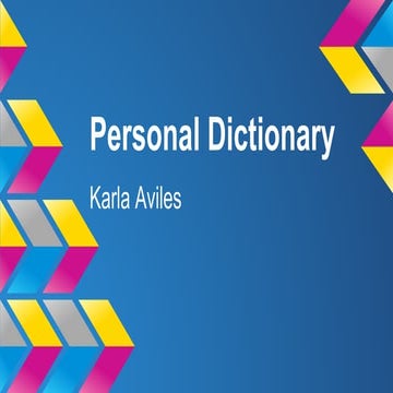 Personal dictionary | PPT