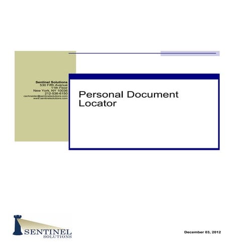 Personal Document Locator | PDF